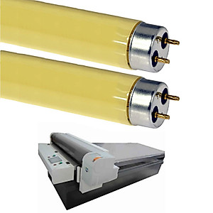 GoodBulb 32-Watt Screen Room Gold Fluorescent Tubes | T8 Shape G13 Base | Gold Light Color | Screening Rooms for Print | Pack of 2 Bulbs