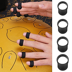 WHYHKJ 1Sets Steel Drums Set Steel Tongue Drum Finger Picks Knocking Finger Sleeves Handpan Percussion Instrument Steel Tongue Drum Finger Picks