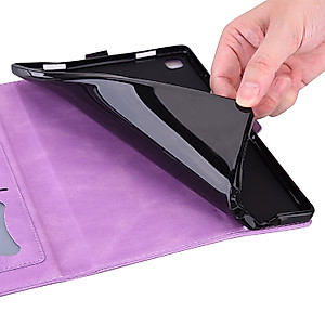 Tablet Bags Compatible with Samsung Galaxy Tab A8 10.5-Inch 2021 (SM-X200/X205/X207) Butterfly Embossed Folding Stand Protective Cover Shockproof PU Leather Flip Case Card Slot Tablet PC Case Tablet C