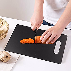 Neadas 6 Packs Plastic Cutting Board Mats for Kitchen, Chopping Board Set, Black