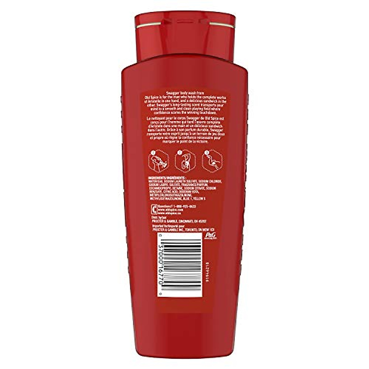 Red Zone Swagger Body Wash for Men, Scent of Confidence, 21 fl oz