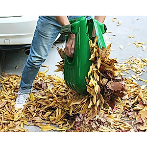 Gardzen Large Leaf Scoop Hand Rakes, Debris and Yard Waste Removal, Comes with 72 Gallon Garden Bag, Work Gloves, Protective Pads