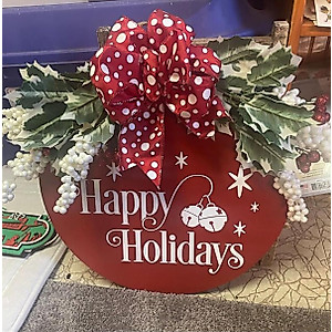 Christmas Stencil for Painting on Wood 12” Round Christmas Stencils Xmas Holiday Stencil Let It Snow Templates for Porch Door Decor