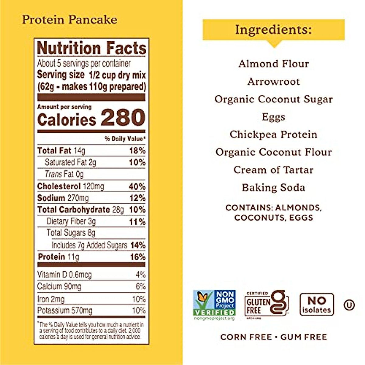 Simple Mills Just Add Water Almond Flour Pancake Mix, Original Protein - Gluten Free, Plant Based, Paleo Friendly, Breakfast, 10.4 Ounce (Pack of 1)