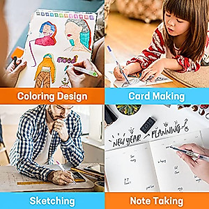 BEIWO Premium Gel Ink Ball Point Pen, [0.5mm] Fine Point Color Pens, Smooth Writing Gel Pen for Office School Stationery Supply (12 ct/Colorful)