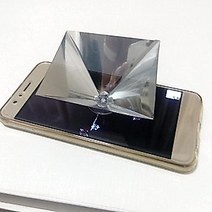 1 Piece 3D Hologram Display Pyramid 3D Hologram Projector Video Pyramid Stand for Smart Mobile Phone, Product Display, Animated Characters, Personal Entertainment Durability and attraction