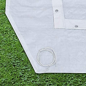 Strong Camel Outdoor 10x20 Replacement Canopy Roof Cover Valanced Carport Covers (Valance Tarps, White)