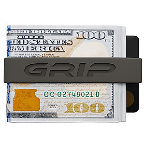 Grip Money Bands (Pack of 3) - FOGHORN GRAY - Premium Silicone Band for Cash & Cards - Slim & Durable Design