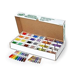 Crayola Crayons and Washable Markers Classpack, 256 Ct, Bulk School Supplies for Teachers, Elementary and Preschool