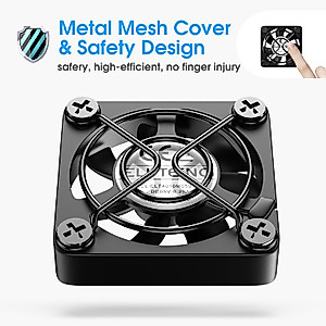 ELUTENG Dual 40mm USB Fan with 3 Speeds Adjustable 5V PC Fan Max 5500RPM 40mm * 40mm * 25mm Mini Case Fan Quiet Computer Fan Compatible for PC, TV Box, Router, Xbox, PlayStation