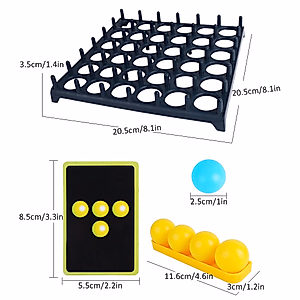 Jumping Ball Table Game, Funny Jumping Ball Tabletop Game, Family Party Board Games Bouncing Ball Game for 2-4 Players