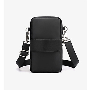 Women Cell Phone Purse Small Crossbody Bag Armband Wallet for iPhone 15 14 13 Pro 12 Mini 11 Pro Max SE XR X Samsung Galaxy S22 S23 Plus S21 S20 S10e A54 A53 Google Pixel 8 7a 7 6a 6 TCL 30 Z (Black)