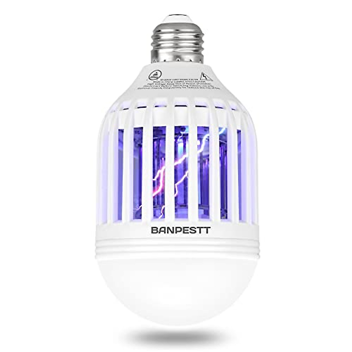BANPESTT Bug Zapper Light Bulb 2-in-1 Indoor Mosquito Zapper Gnat Trap- Electric Fly Insect Killer&Bug Catcher for Home Backyard Patio