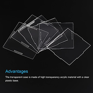 MECCANIXITY Clear Display Case, Acrylic Box Assemble Dustproof Box Showcase, 7.9x7.9x11.8inch for Collectibles, Crafts