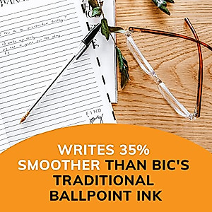 BIC Cristal Xtra Smooth Ballpoint Pen, Medium Point (1.0mm), Black, For Ultra-Smooth Writing, 24-Count