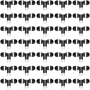 CN-Outlet Wholesale Bulk Individually Bagged Earbuds Headphones 100 Pack for iPhone, Android, MP3 Player - Black