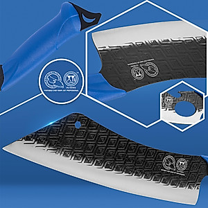 Authentic XYJ Since 1986,5pcs Slicing Knives Set,Vegetable Kitchen Knife With Roll Bag,Whetstone,Honing Steel,Cake Cutter,Camping Chef Butcher Knife,Full Tang (XYJ Blue)