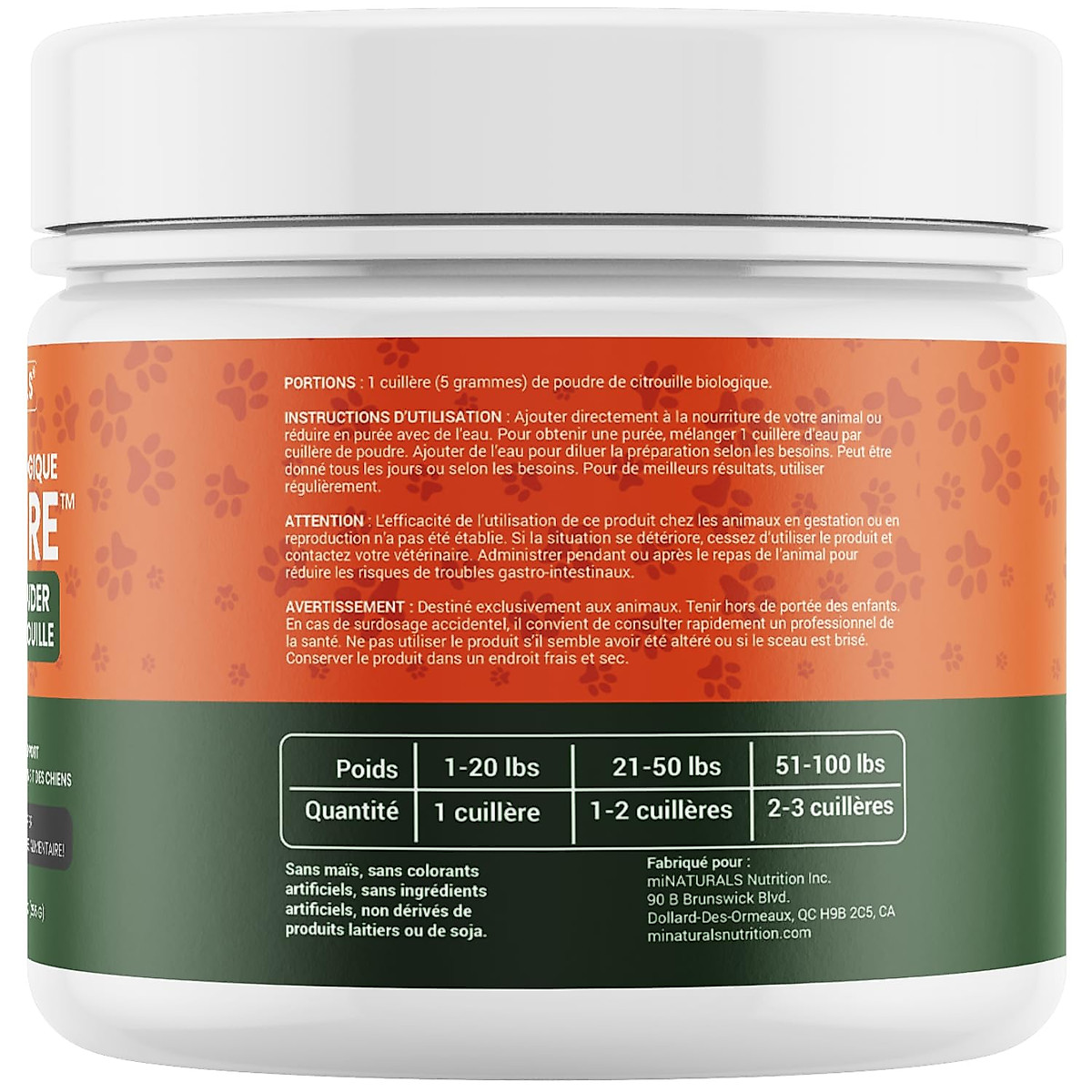 Pumpkin Powder for Dogs Organic 9 oz (255g) Premium Fibre - Canine Stool & Digestive Support - No Diarrhea or Scoots! by miNATURALS