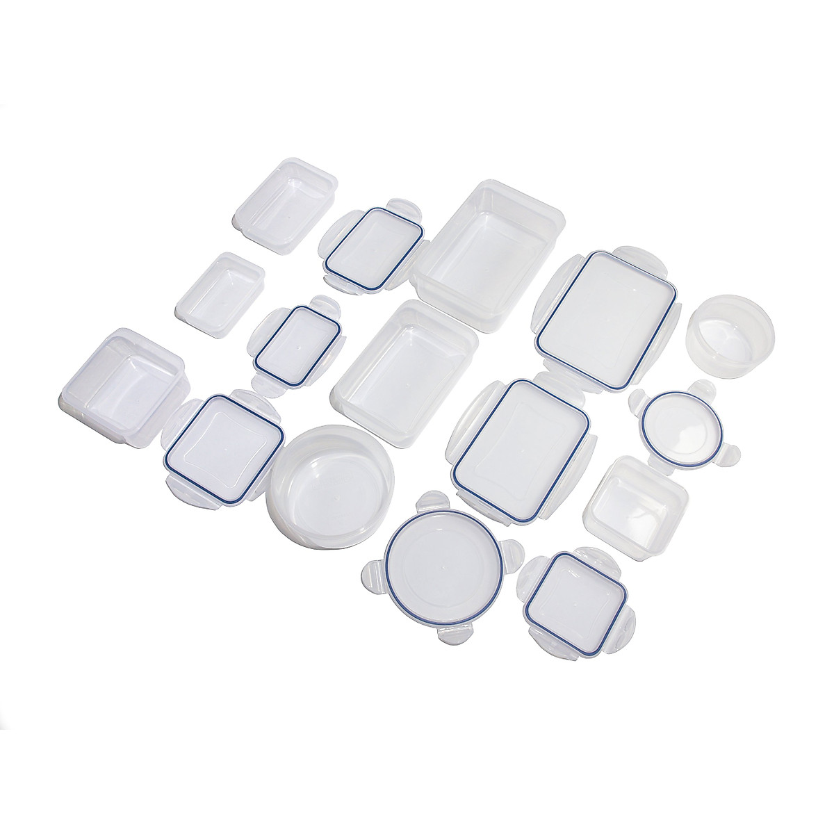 Plastic Food Storage Containers with Lids for use in Freezer Safe Food Storage Container Set and Large Food Storage Containers with Lids (16 piece Food Containers)