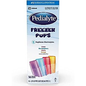 Pedialyte Freezer Pops - Assorted Flavors - 2.1 Ounce - 16 ct (Pack of 3)