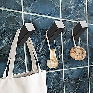 Heavy Duty Modern Wall Hooks 5 Pack Brushed Nickel Towel Hooks for Bathrooms
