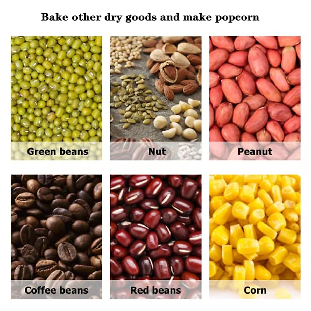 Household Coffee Roasters Machine Electric Coffee Beans Roaster for Cafe Shop Home Use 500g/1.1lb (Upgrade 110V-120V)