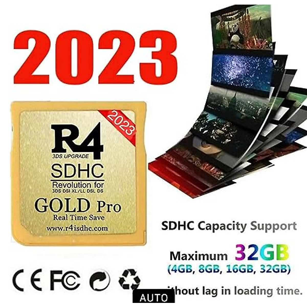 2023 Game Source SDHC Gold Adapter With 32 GB Micro SD With YS Menu With 500 In 1 Will Work On DS DSI DSIXL 2DS 2DSXL 3DS 3DSXL
