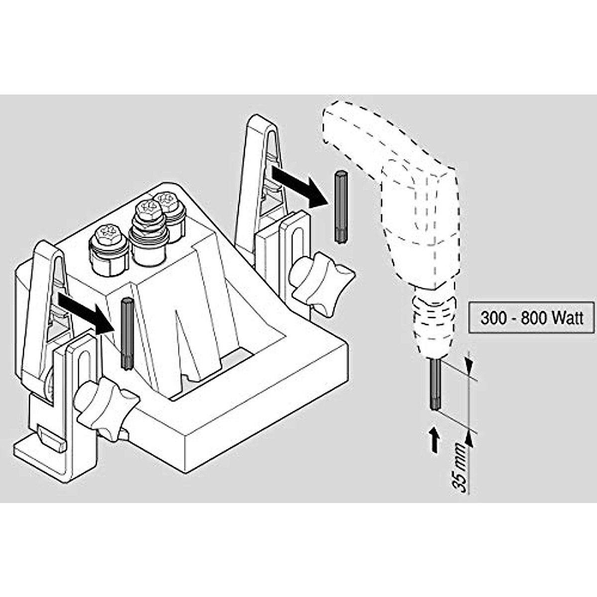 Blum M31.1000 Eco Drill Hinge Jig with Bit & Driver, Heavy Duty