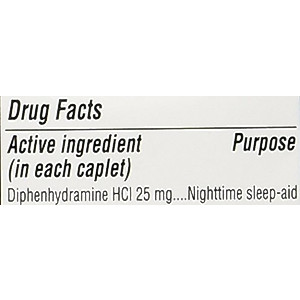 Equate Nighttime Sleep Aid 25 mg, 00 Mini-Caplets, 100 Count