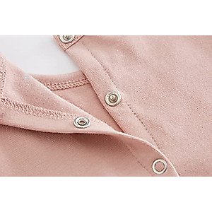 Organic Cotton Baby Girl Ruffle Romper Summer Tulle Dress Jumpsuit with Headband Outfit Set（18-24 Months, Misty Rose