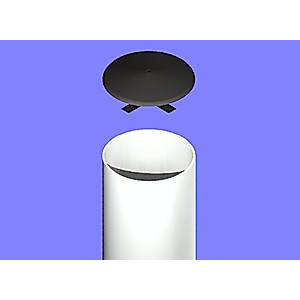 5-1/2" Round Light Pole Top Cap- Black Plastic