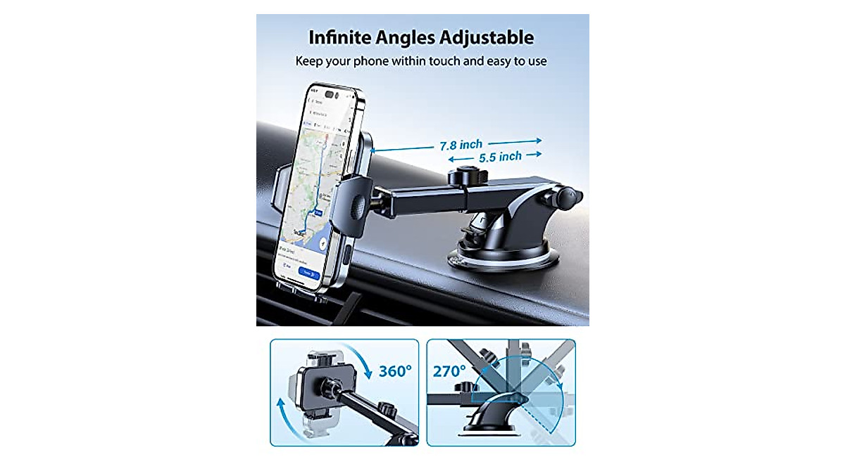 VICSEED Car Phone Mount – 3-in-1 Stable & Universal Phone Holder