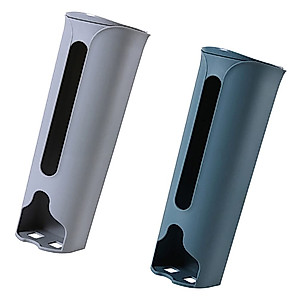 UPKOCH 2 Pcs Plastic Bag Holder Wall Mount Grocery Bag Dispenser Trash Bag Saver Shopping Bags Storage Organizer for Home Kitchen