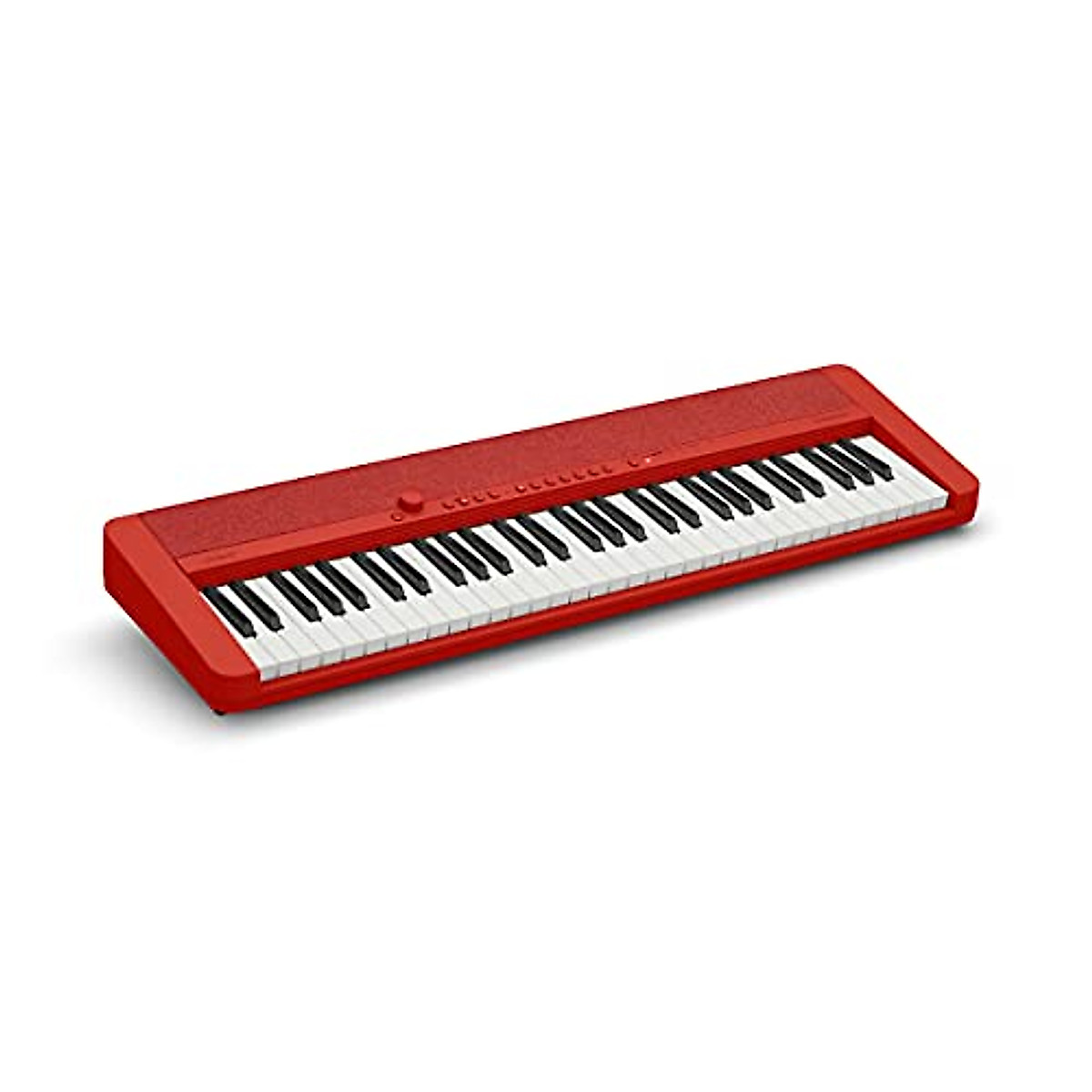 Casio Casiotone CT-S1 61-Key Portable Digital Keyboard - Red Bundle with Adjustable Stand, Bench, Headphones, Sustain Pedal, Instructional Book, Instructional DVD, and Austin Bazaar Polishing Cloth