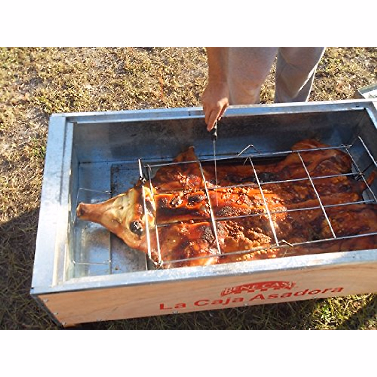 Caja China Roasting Box Pig Roaster 100lbs w/ free Cookbook and Bear Paws