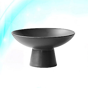 DOITOOL Ceramic Serving Dish Ceramic Footed Bowl Dish: Round Dessert Cup Decorative Serving Tray Plate Pastry Platter for Fruit Dessert Wedding Birthday Party Fruit Serving Platter