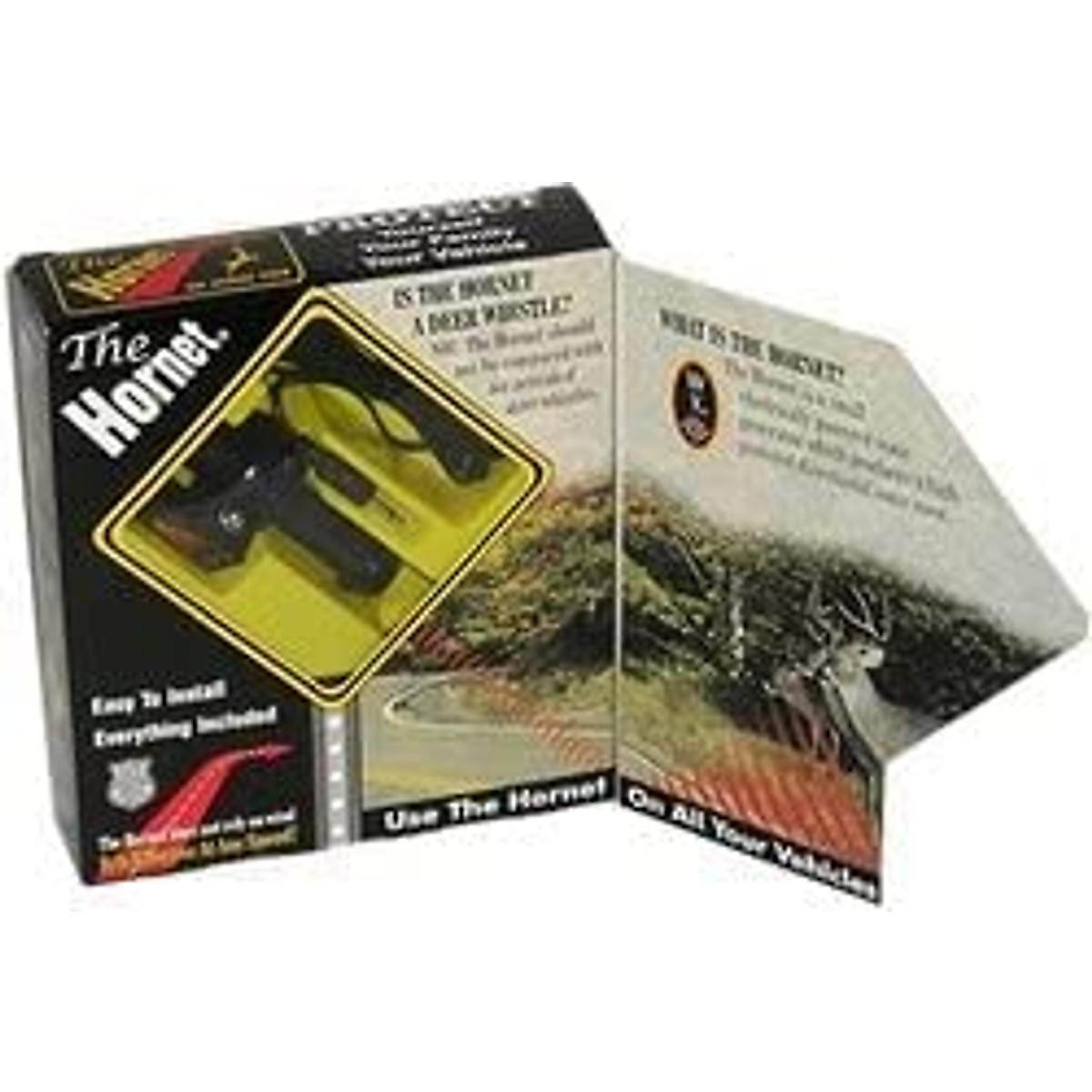 Hornet Electronic Deer Avoidance System (Electric Deer Whistle) BLACK Custom Auto or Motrocyle (V-120C)