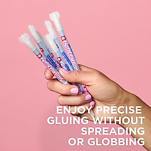 Sakura Quickie Glue Pens - Liquid Glue Pens for Crafting - Pinpoint Roller Glue - 0.7 mm Tip - 6 Pack