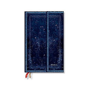 Inkblot (Old Leather Collection) Maxi Horizontal 12-month Dayplanner 2024 (Wrap Closure)