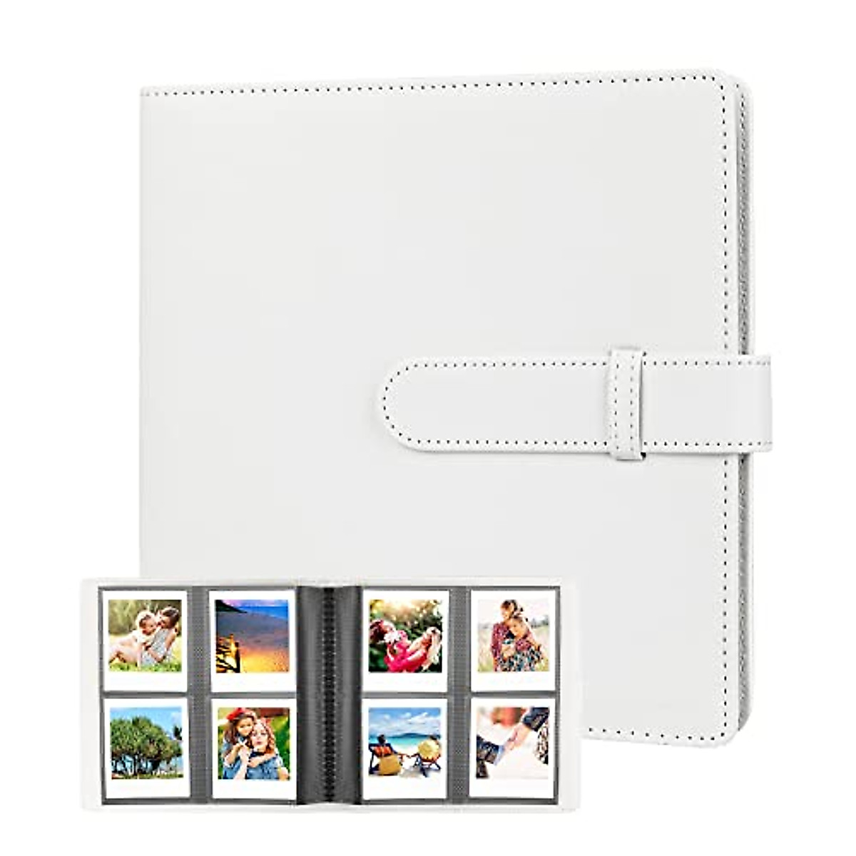 192 Pockets Photo Album for Fujifilm Instax Square SQ1 SQ6 SQ10 SQ20 Instant Camera, Fujifilm Instax SP-3 Mobile Printer, Extra Large Picture Albums for Fujifilm Instax Square Instant Film (White)