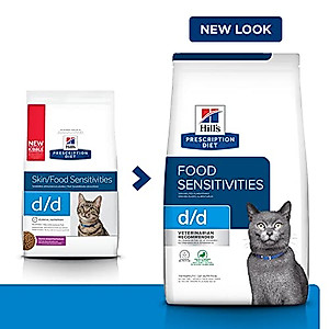 Hill's Prescription Diet d/d Food Sensitivities Duck & Green Pea Formula Dry Cat Food, Veterinary Diet, 3.5 lb. Bag