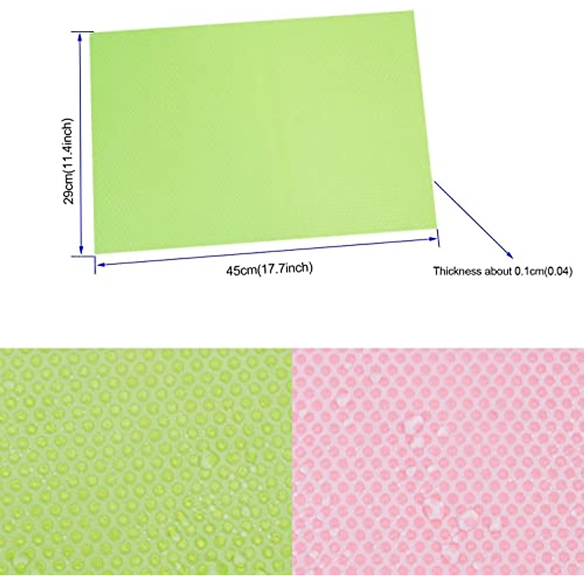 Refrigerator Liners,Fridge Mats Liners for Glass Shelves Washable Oilproof,EVA Shelf Mat Drawer Liner Protects Against Spills Can Be Cut-8 Pack Mixed(Blue+Green+Pink+White)