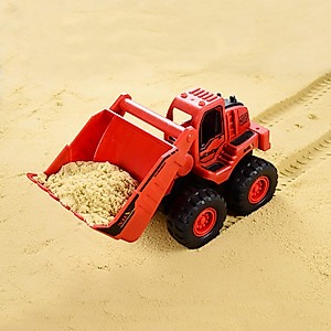 Construction Toys, Friction Powered Excavator Loader Truck Vehicles, Beach Sand Sandbox Toys for 3, 4, 5 Years Old Boys Kids Girls (2 Pack)