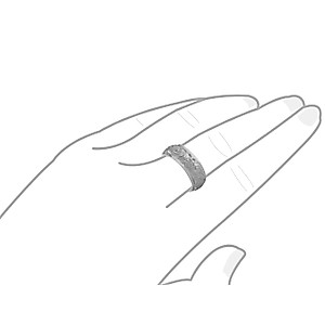 Sterling Silver Raised Hawaiian Band Ring Size 10