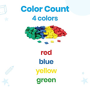 hand2mind Jumbo Foam Square Color Tiles, Color Sorting, Math Counters for Kids, Counting Manipulatives, Colored Foam Squares, Math Manipulatives, Bingo Chips, Game Tokens, Tiles Learning (Set of 200)