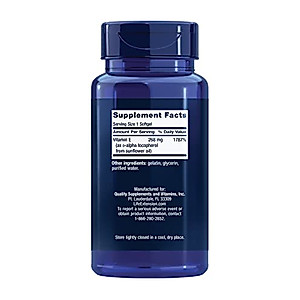 Life Extension Super Vitamin E 268 mg - For Heart, Brain & Immune Health -Offers Antioxidant Protection & Promotes Inflammatory Response - Gluten Free, Non-GMO, 90 Softgels