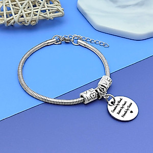 Cousin Gift Jewelry Bracelet Stainless Steel Christmas Gift for Cousin Birthday Gift Idea Long Distance Relationship Gift for Cousin Jewelry Gift for Women Going Away Gift Graduation Gift for Cousin