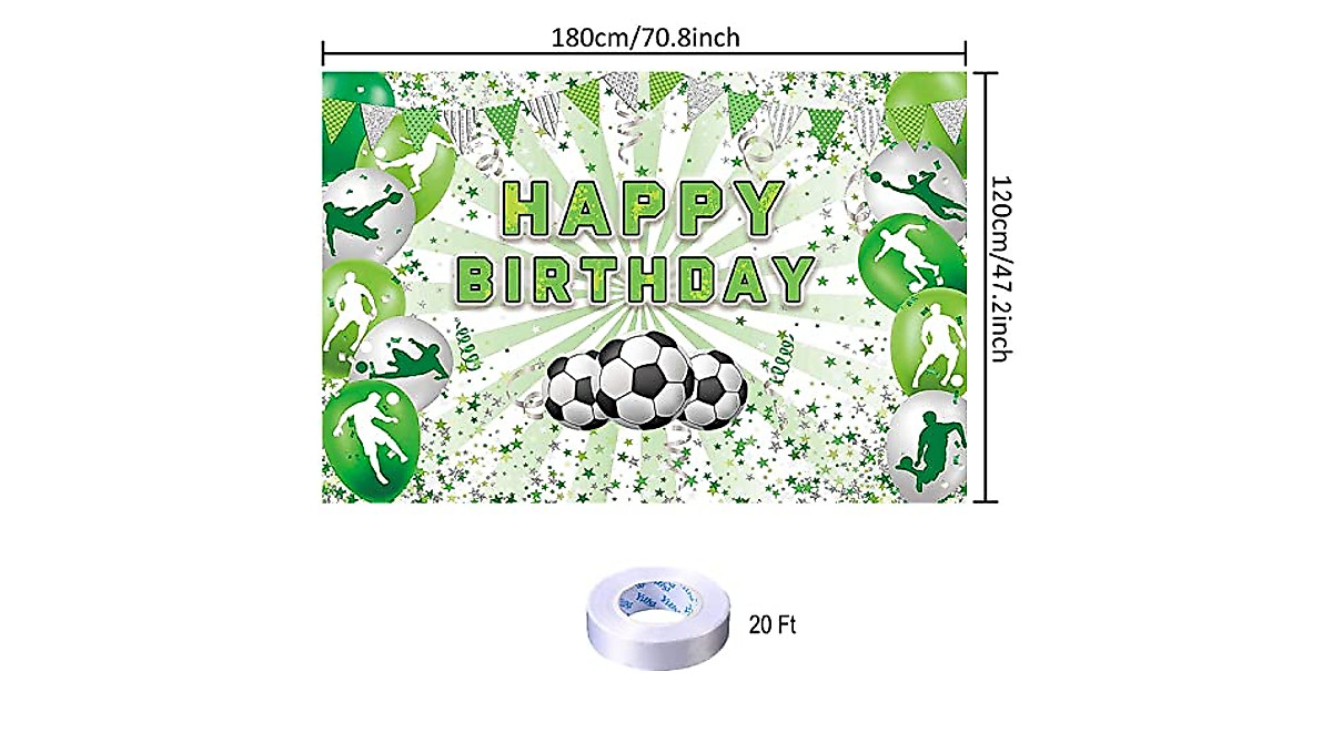 Soccer Themed Birthday Backdrop - Perfect for Soccer Parties