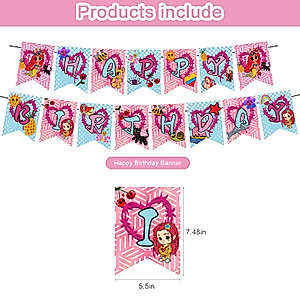 32Pcs Manana Birthday Party Decorations,Party Supply Set for Kids with 1 Happy Birthday Banner Garland , 13 Cupcake Toppers,18 Balloons for Karol G Party Supplies