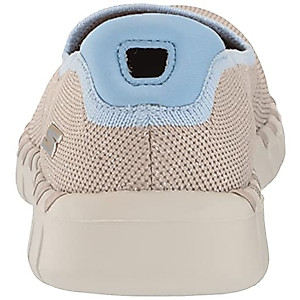 Skechers Women's GO Walk Smart 2-Stretch Knit Sneaker, Taupe/Blue, 7.5